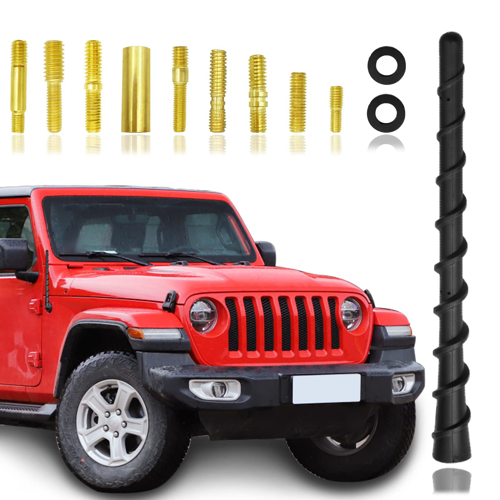 GetUSCart- 7 inch Spiral Antenna, Flexible Rubber Antenna Replacement ...