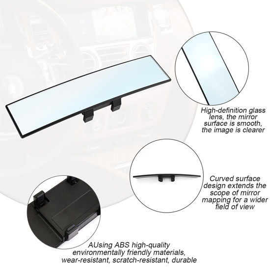 GetUSCart- Car Rearview Mirrors, Interior Clip-on Panoramic Rear View ...