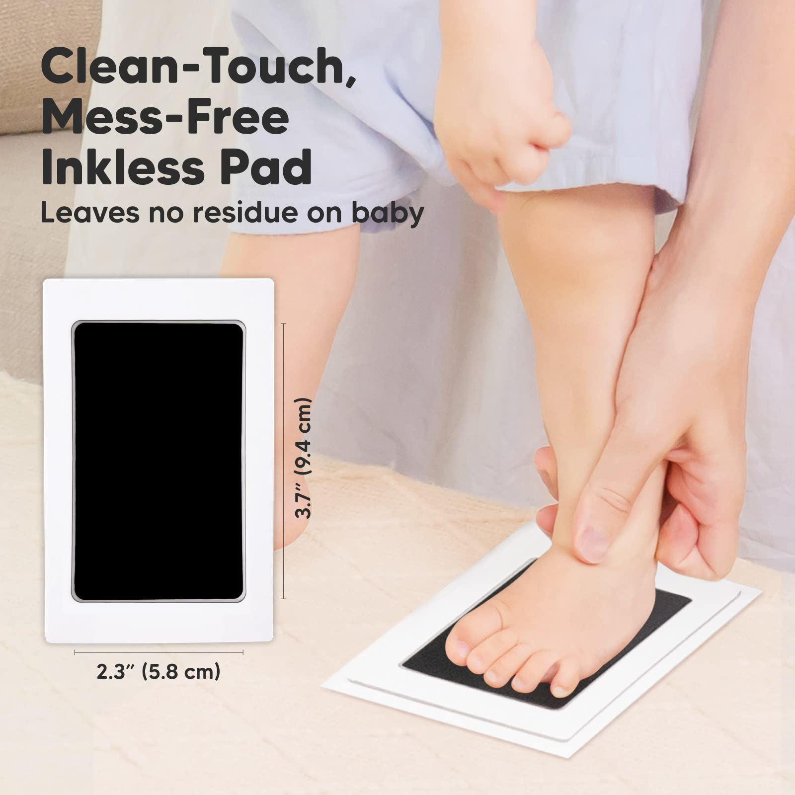 GetUSCart- 1-Pack Inkless Hand and Footprint Kit - Ink Pad for Baby ...