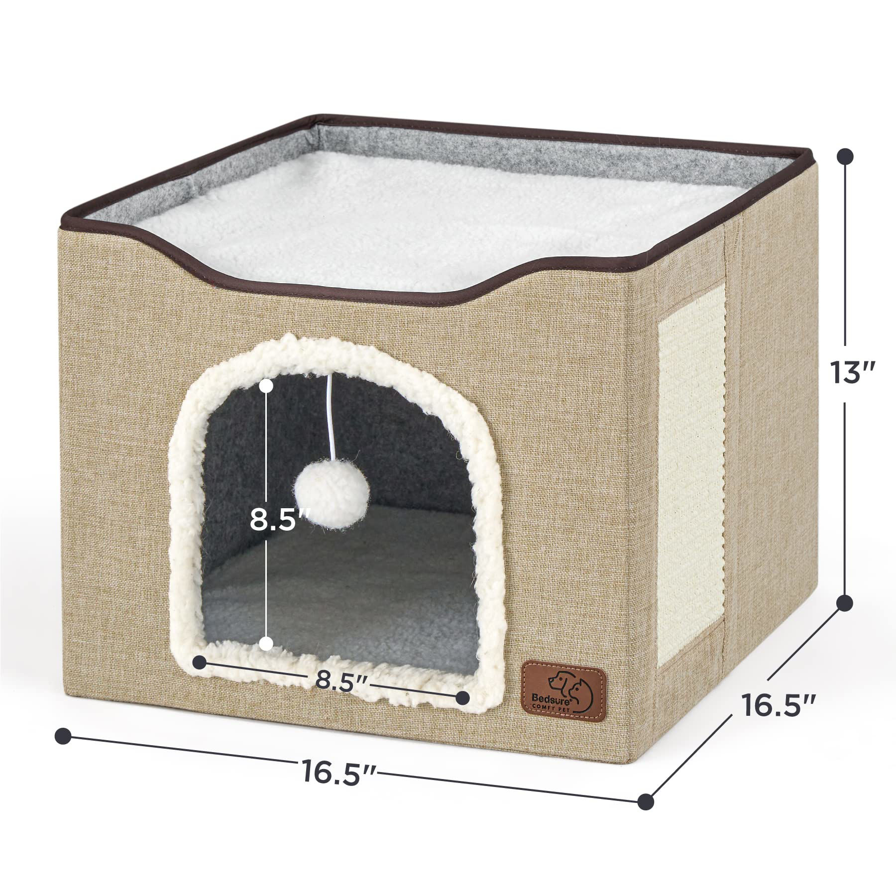GetUSCart- Bedsure Cat Beds for Indoor Cats - Large Cat Cave for Pet ...