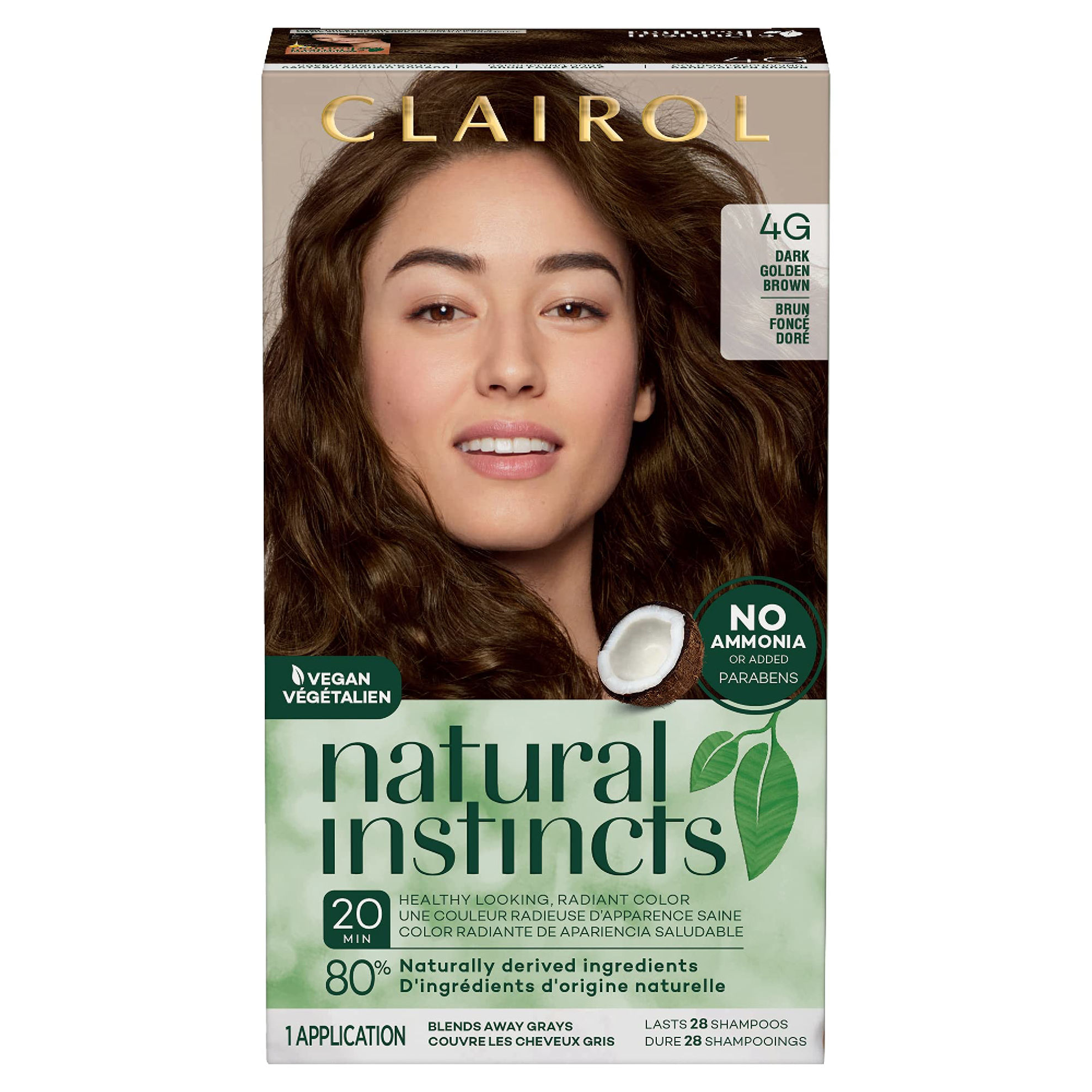 GetUSCart- Clairol Natural Instincts Demi-Permanent Hair Dye, 4G Dark ...