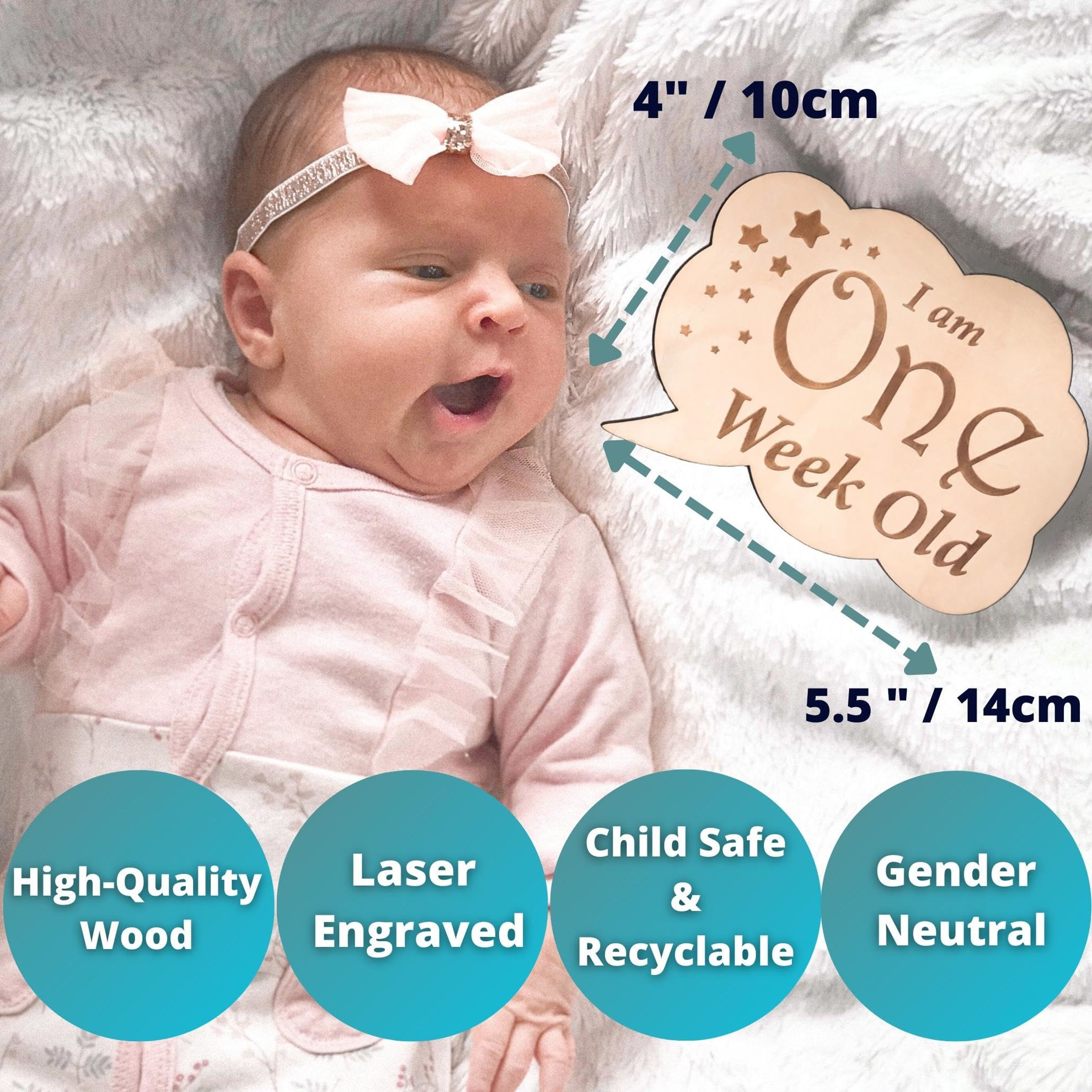 GetUSCart- Heart's Sign 24 Designs Monthly Baby Milestone Cards - Baby ...