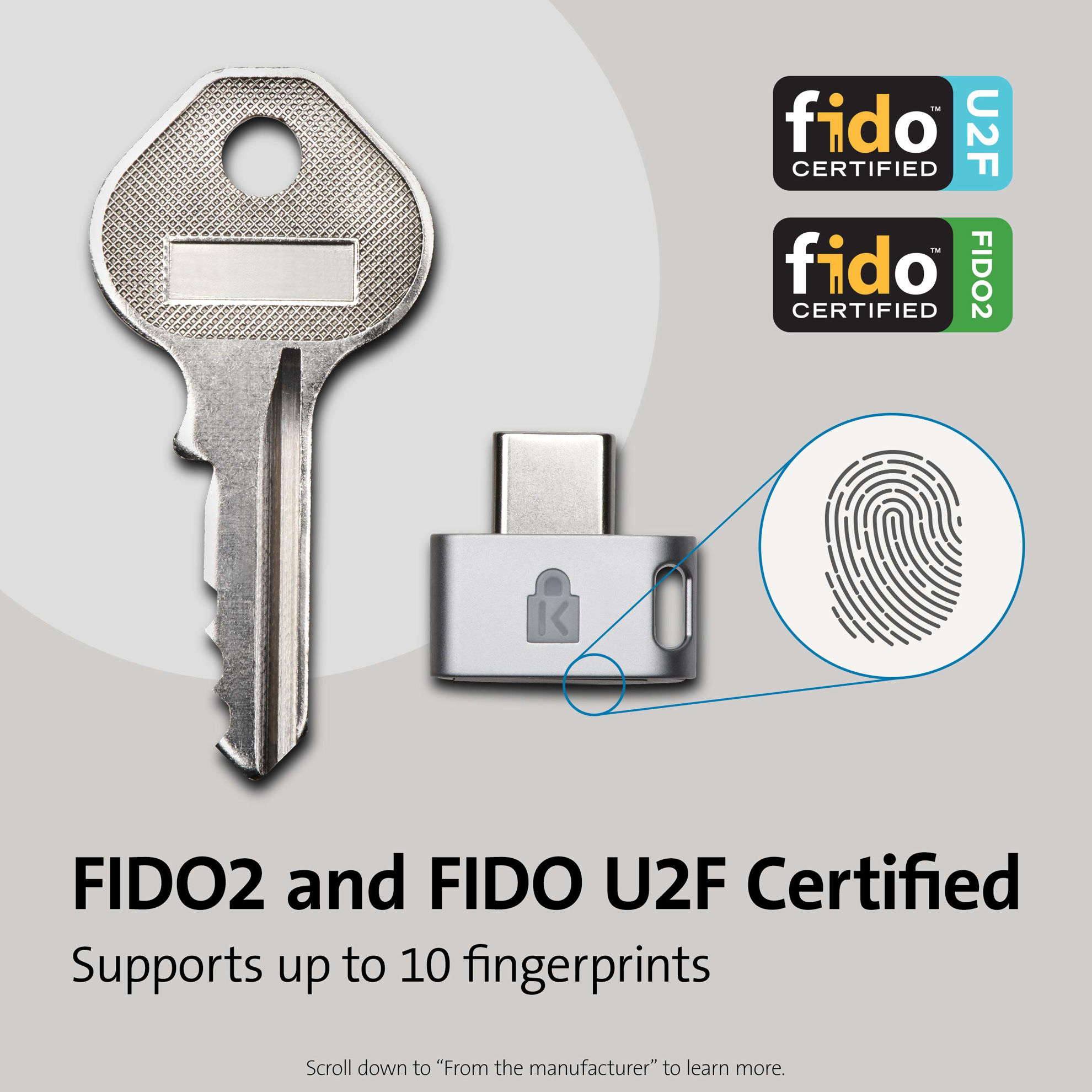 GetUSCart- Kensington FID0 U2F and FIDO2 USB-C Security Key and ...