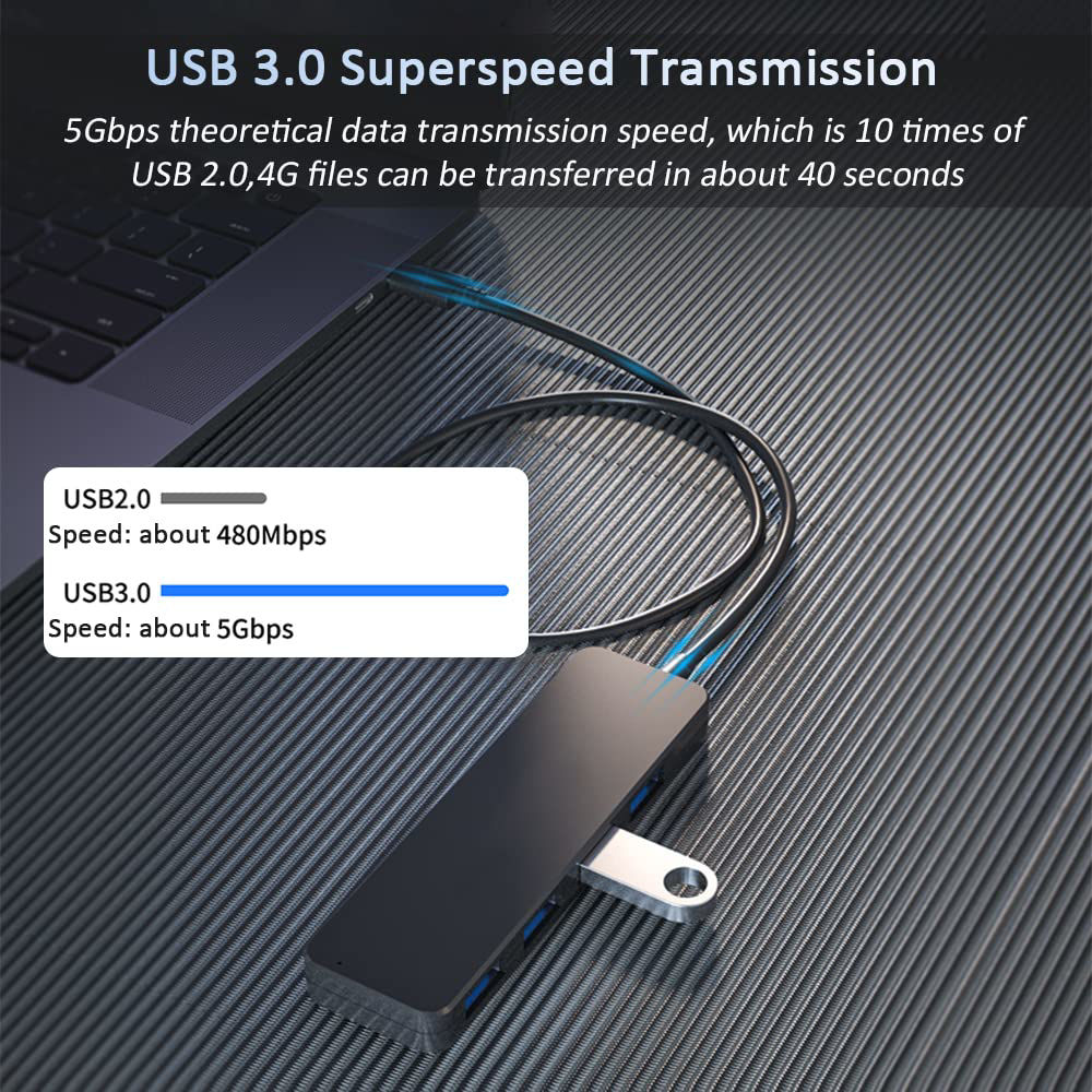 GetUSCart- USB 3.0 Hub, VIENON 4-Port USB Hub USB Splitter USB Expander ...