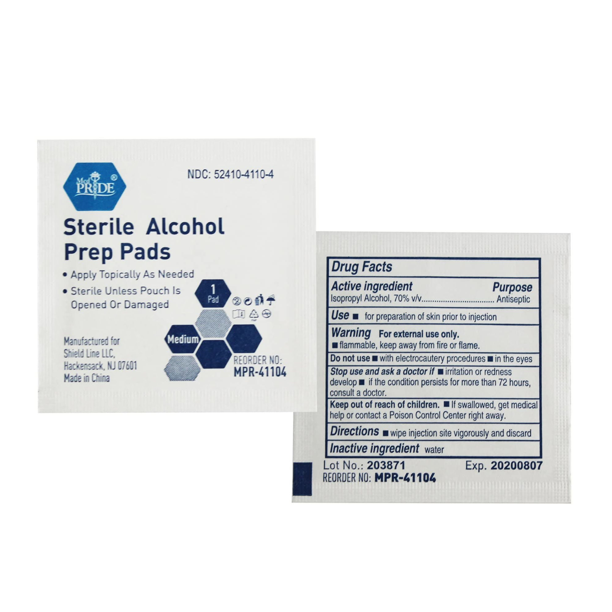 GetUSCart- MED PRIDE Alcohol Prep Pads| 200 pack| Medical-Grade ...