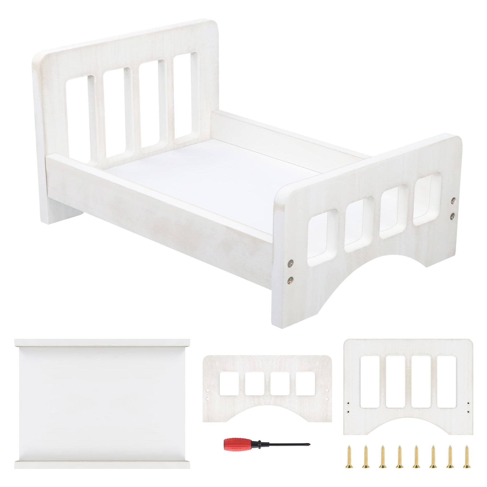 GetUSCart- Newborn Photography Props Wooden Bed Baby Photoshoot Props ...