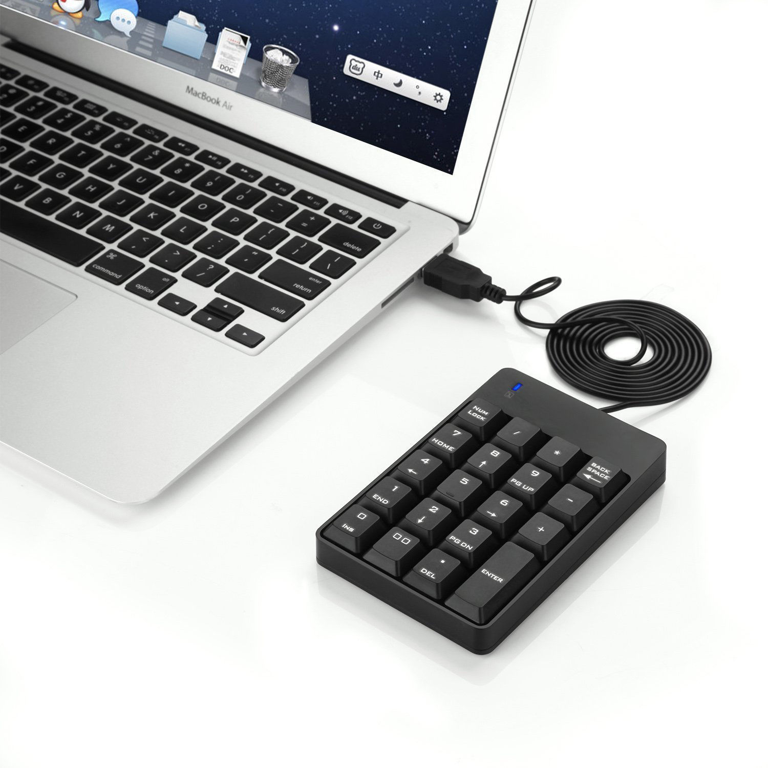 GetUSCart- Wired Number Pad, USB Numeric Keypad 19 Key Number Keypad ...