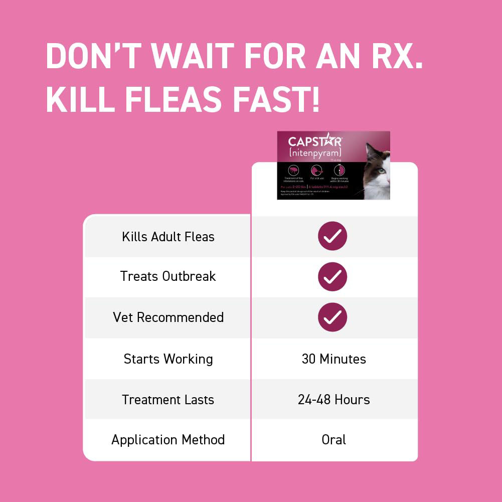 GetUSCart- CAPSTAR (nitenpyram) Oral Flea Treatment for Cats, Fast ...