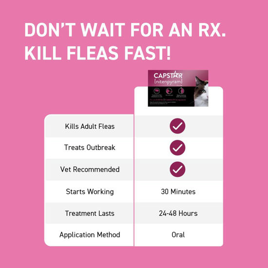GetUSCart- CAPSTAR (nitenpyram) Oral Flea Treatment for Cats, Fast ...