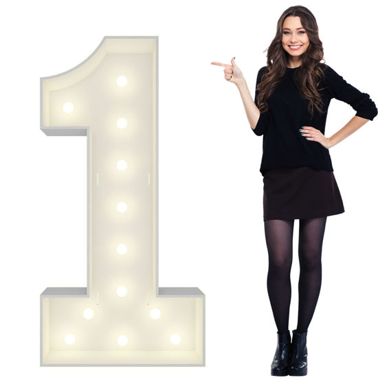 GetUSCart- JoyBox Design 4FT Marquee Light Up Numbers Pre-Cut Frame ...