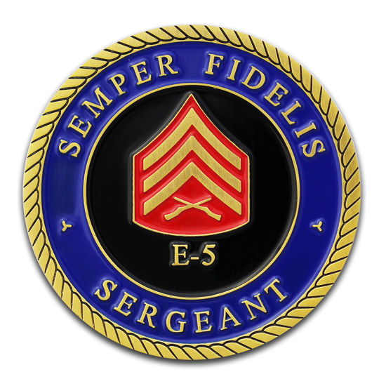 GetUSCart- Marine Corps E5 Challenge Coin! USMC SGT Rank Military Coin ...