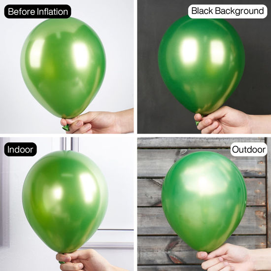 GetUSCart- PartyWoo Metallic Green Balloons, 50 pcs 12 Inch Metallic Apple Green Balloons, Green ...