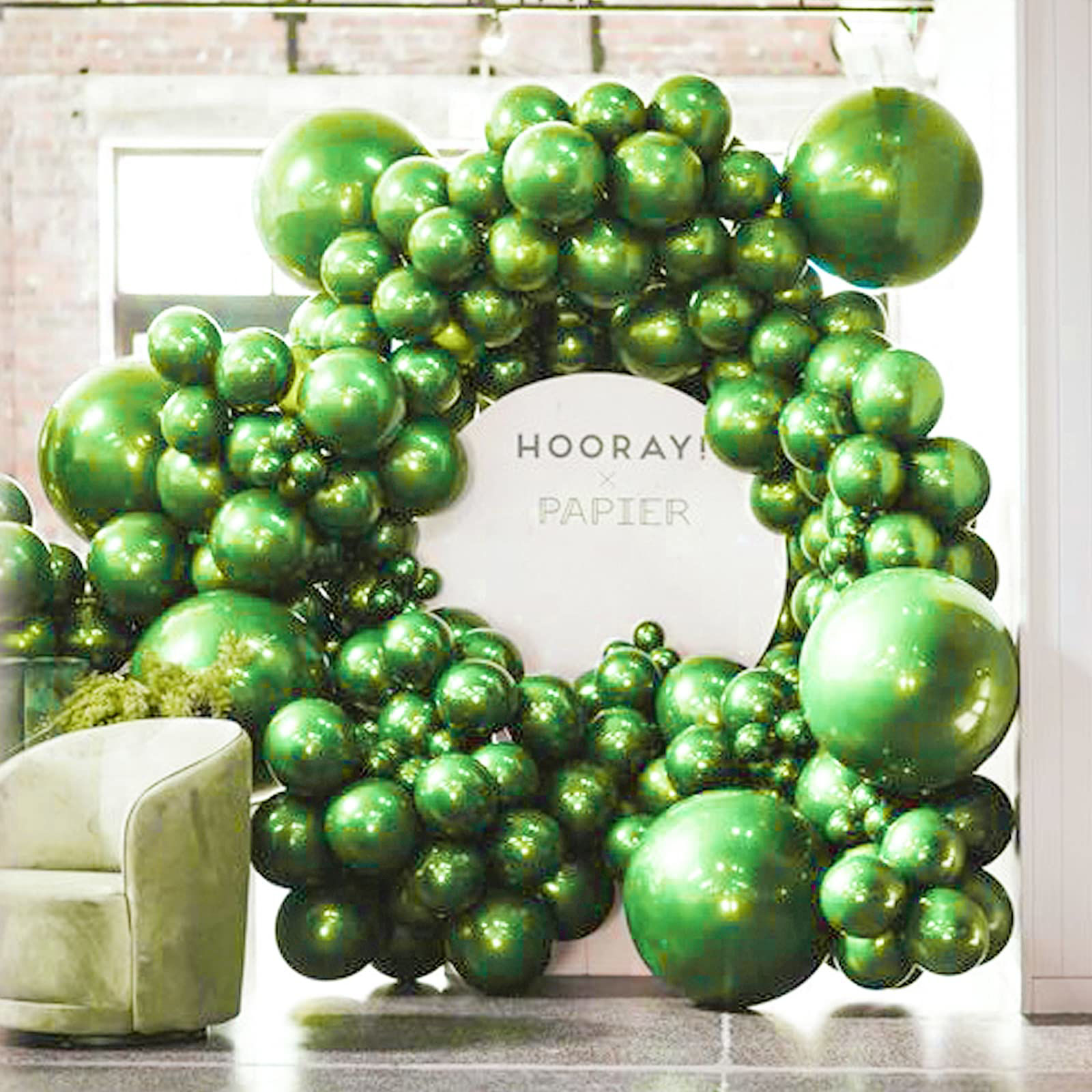GetUSCart- PartyWoo Metallic Green Balloons, 50 pcs 12 Inch Metallic ...