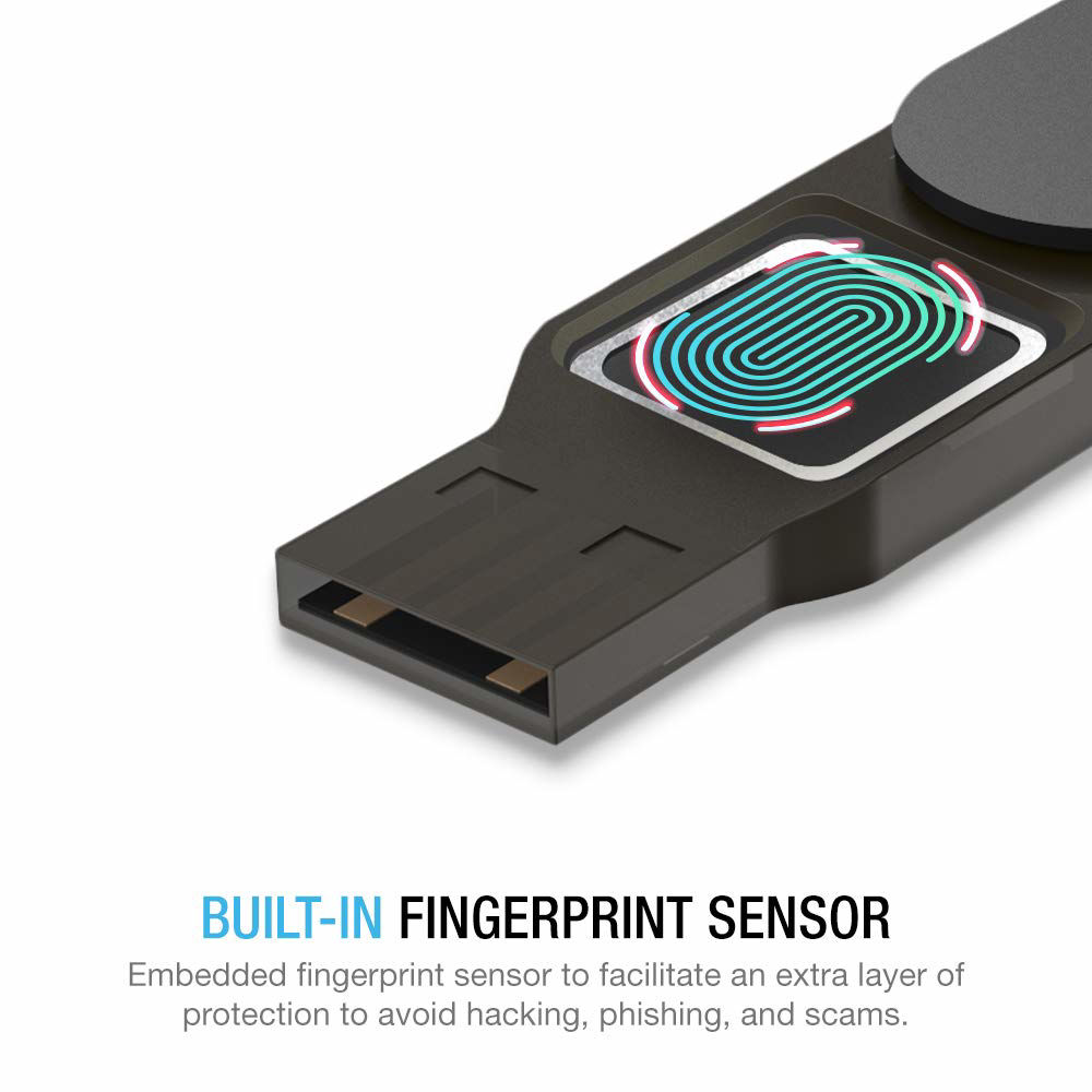GetUSCart- Thetis FIDO2 Security Key Fingerprint USB A, Two Factor Authenticator, Multi-Layered ...