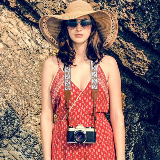 GetUSCart- Camera Strap - 1.5" Cowhide Head Shoulder Neck Strap ,Retro ...