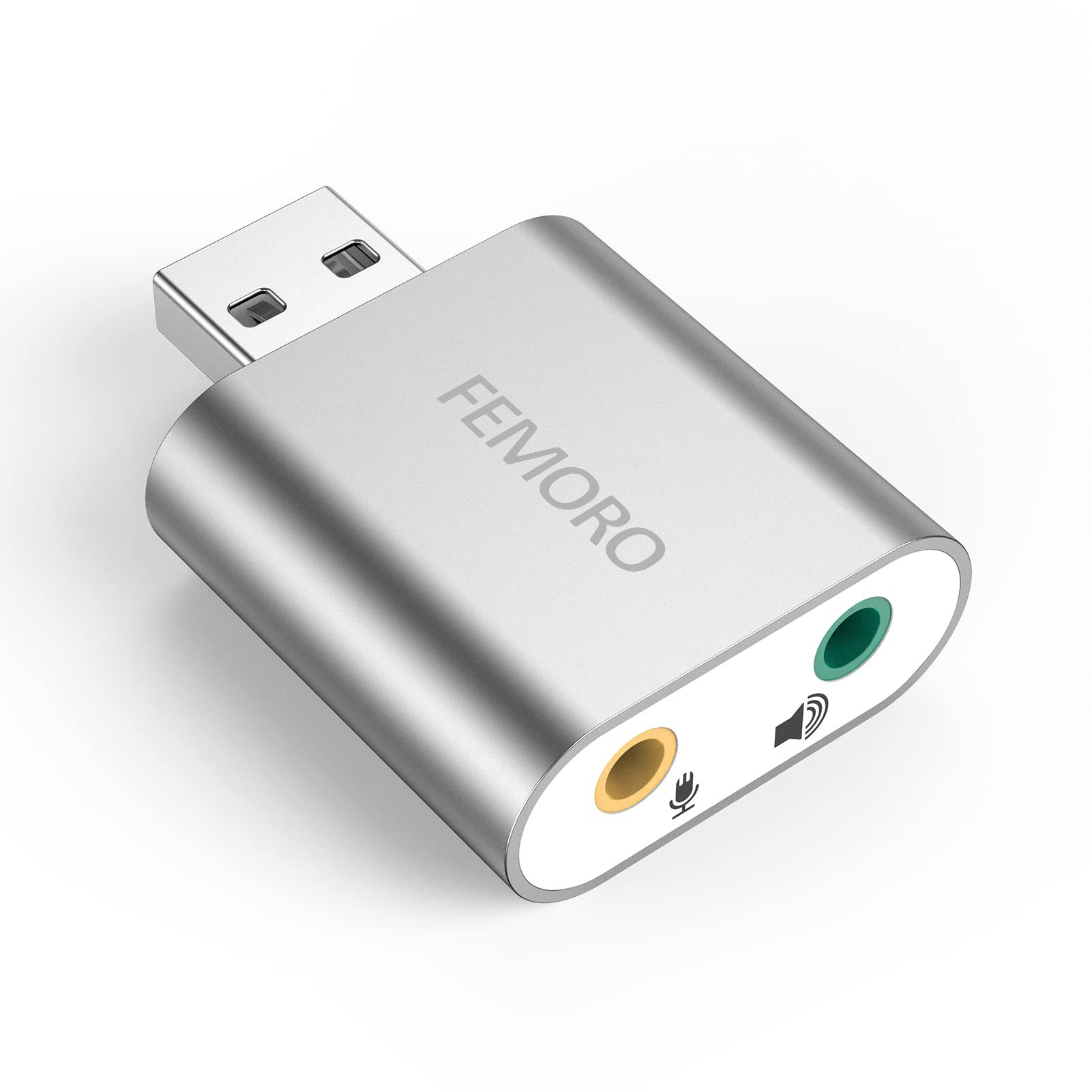 GetUSCart- FEMORO USB Sound Card, USB to Audio Jack Adapter 7.1 Channel ...