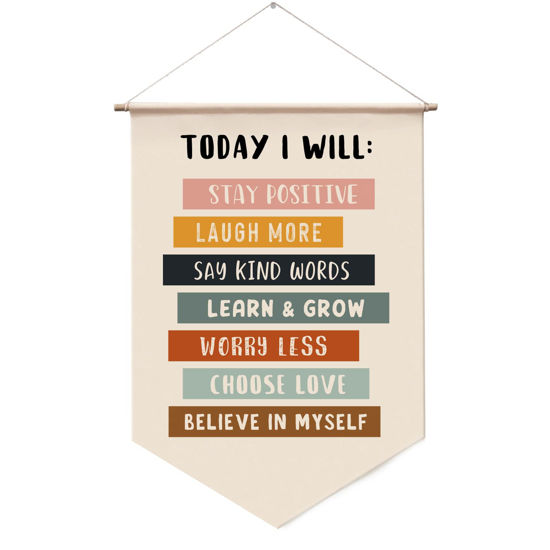 GetUSCart- Today I Will Positive Wall Hanging, Educational Wall Art ...