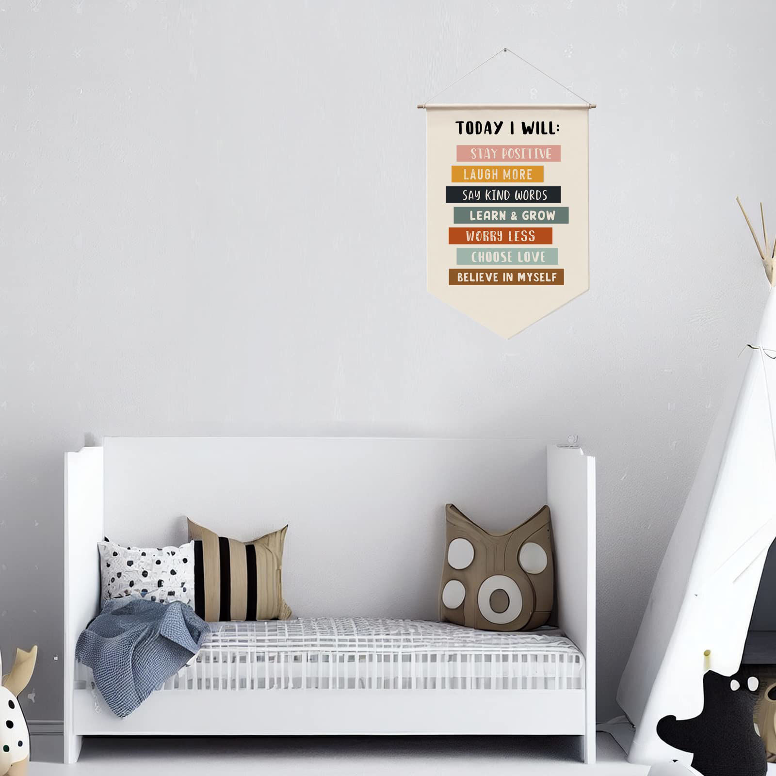 GetUSCart- Today I Will Positive Wall Hanging, Educational Wall Art ...