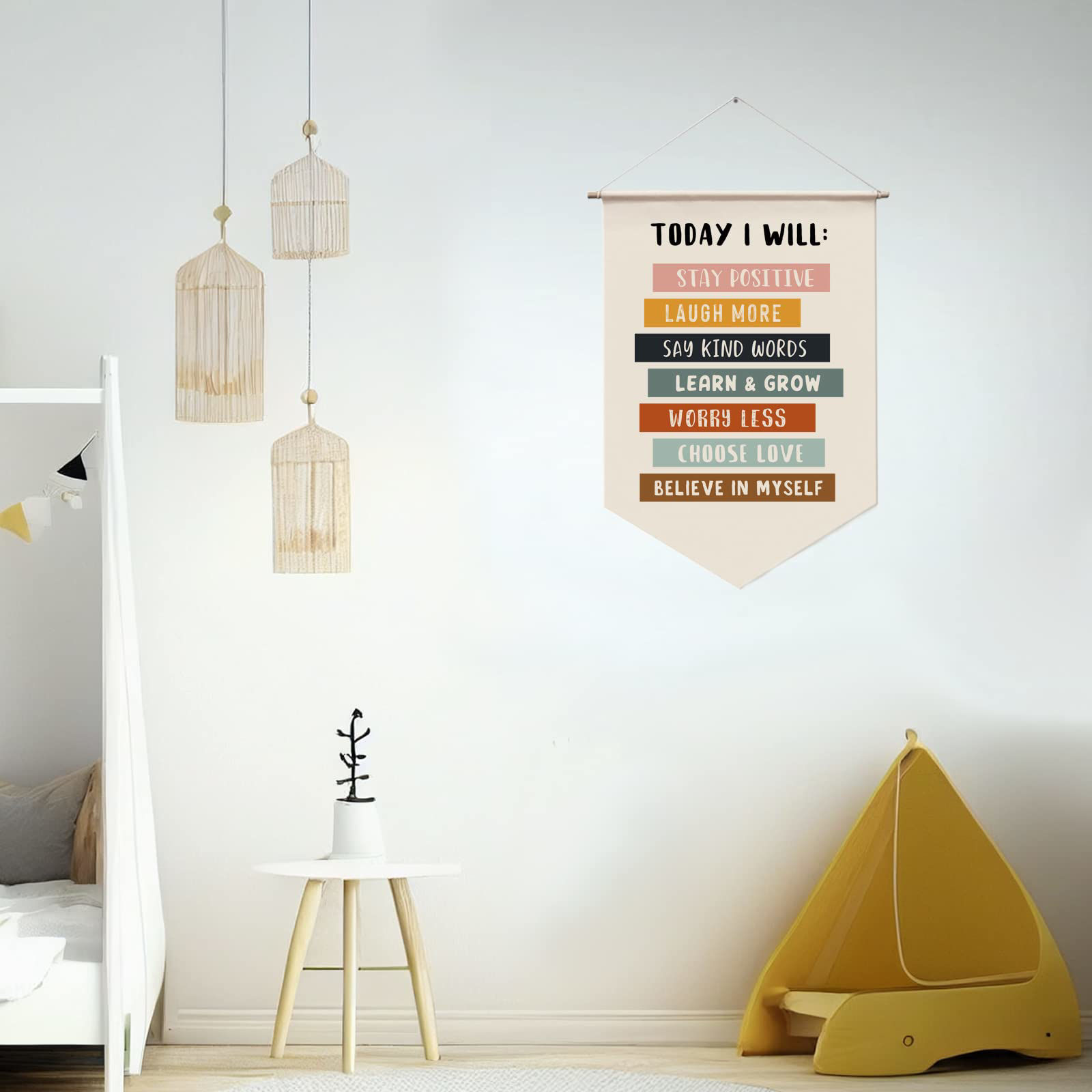 GetUSCart- Today I Will Positive Wall Hanging, Educational Wall Art ...