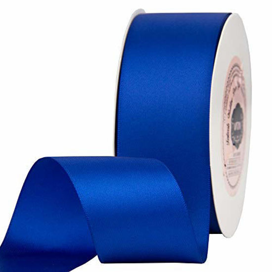 GetUSCart- VATIN 1-1/2" Wide Double Faced Polyester Royal Blue/Sapphire ...