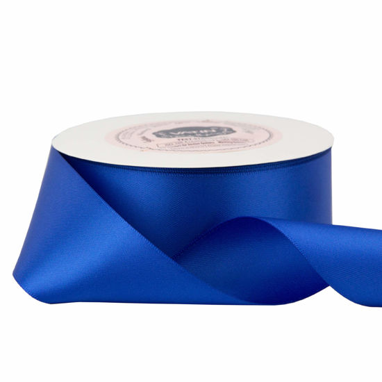GetUSCart- VATIN 1-1/2" Wide Double Faced Polyester Royal Blue/Sapphire ...