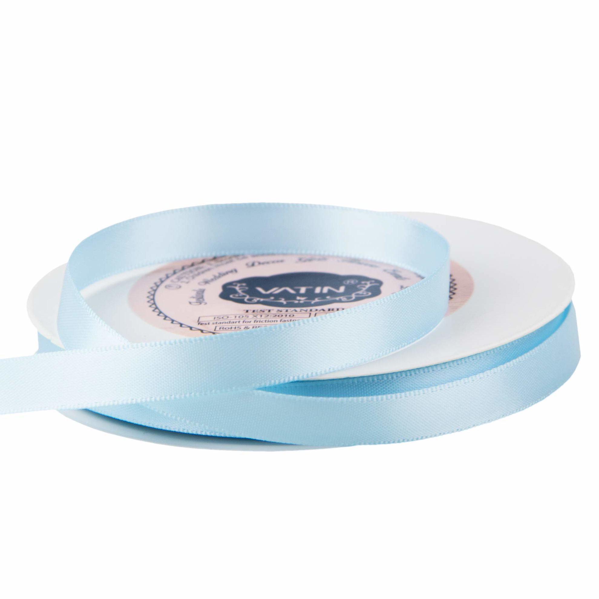 GetUSCart- VATIN 3/8 inches Double Faced Light Blue/Baby Blue Polyester ...