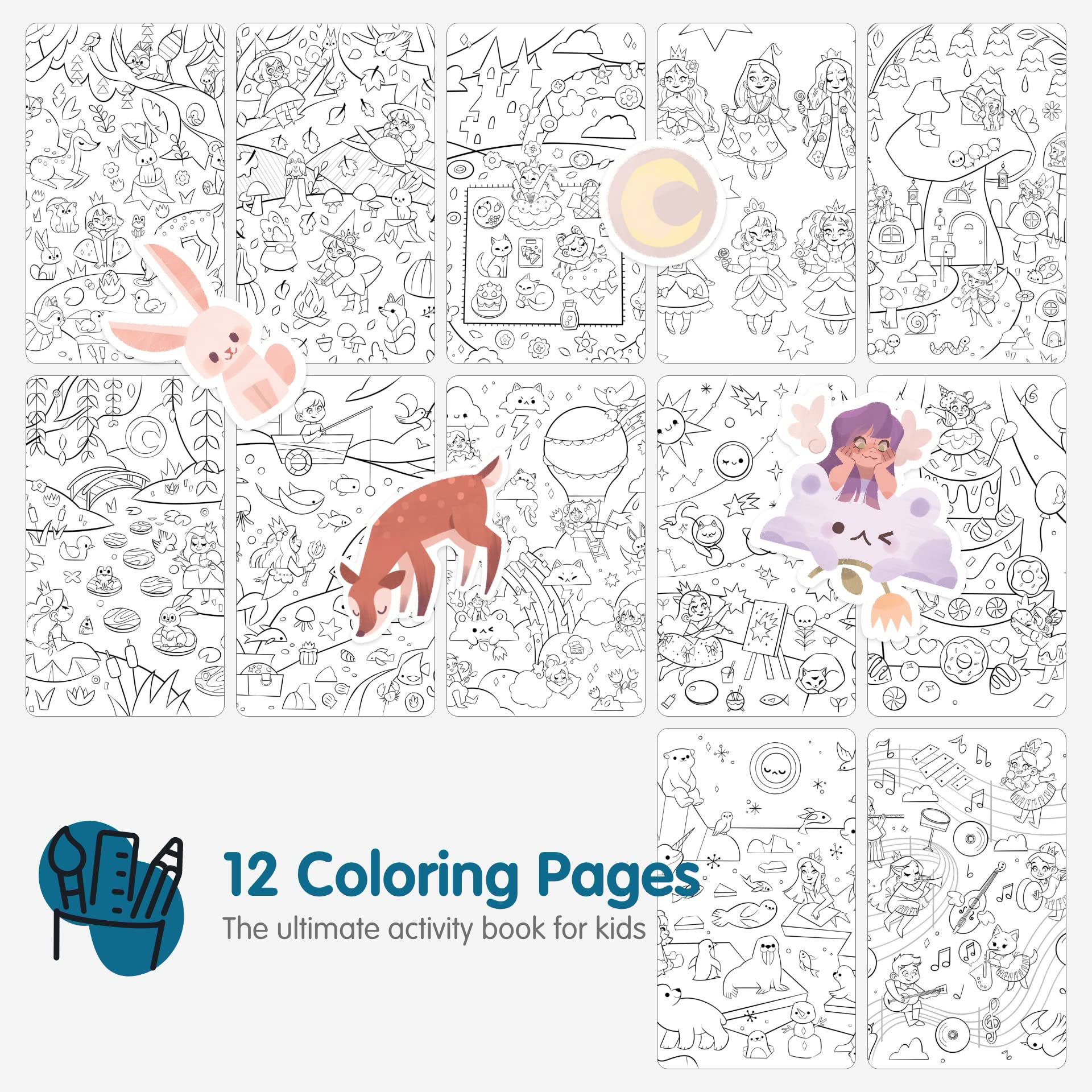 GetUSCart- World of Princesses Sticker Activity Book by Cupkin ...