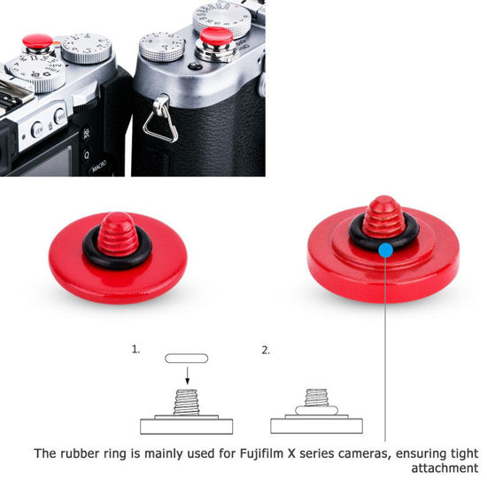 GetUSCart- 2 Pack JJC Camera Soft Shutter Release Button for Fuji Fujifilm X-T3 X-T4 X-T2 X-T30 ...