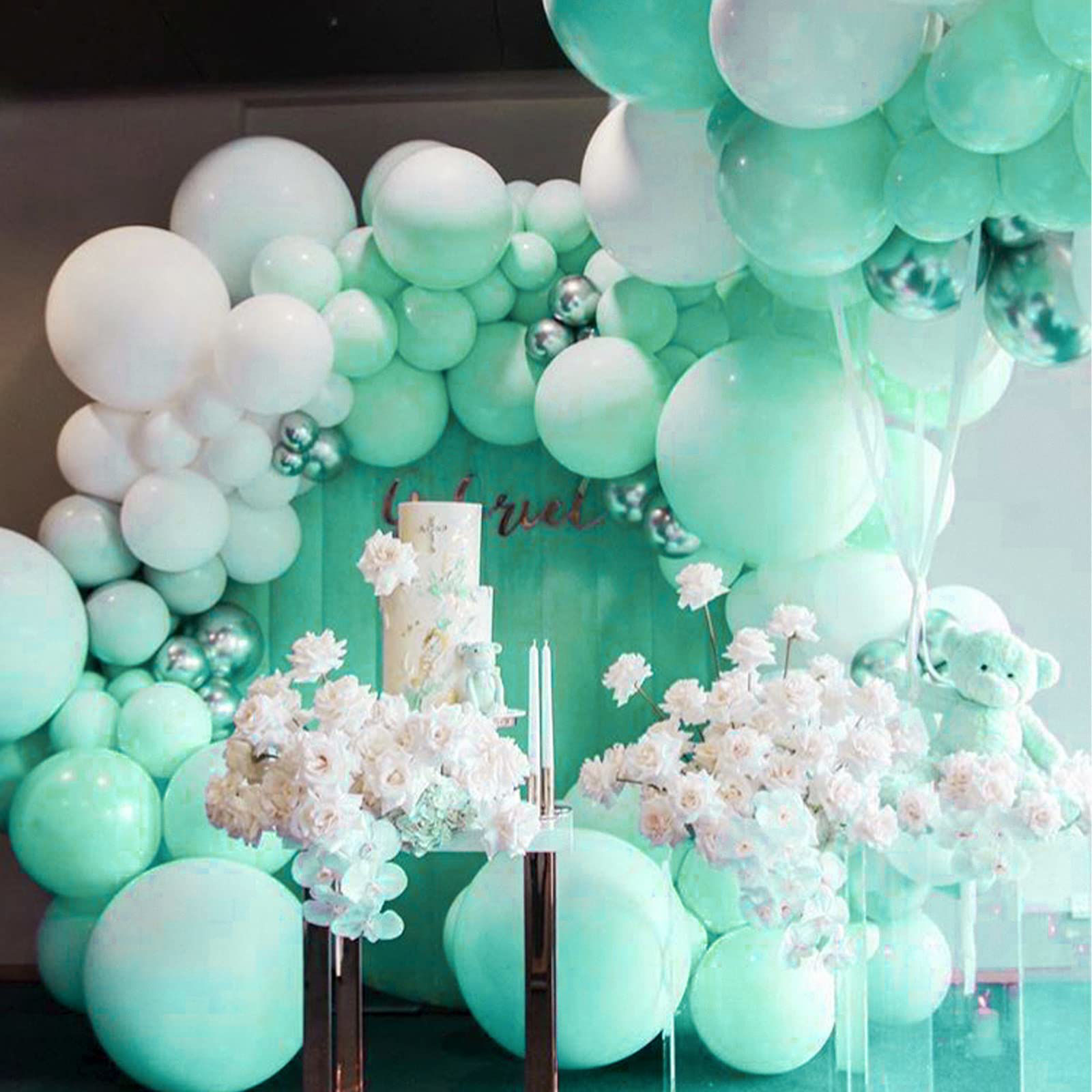 GetUSCart- PartyWoo Mint Balloons, 50 pcs 12 Inch Pastel Teal Balloons ...