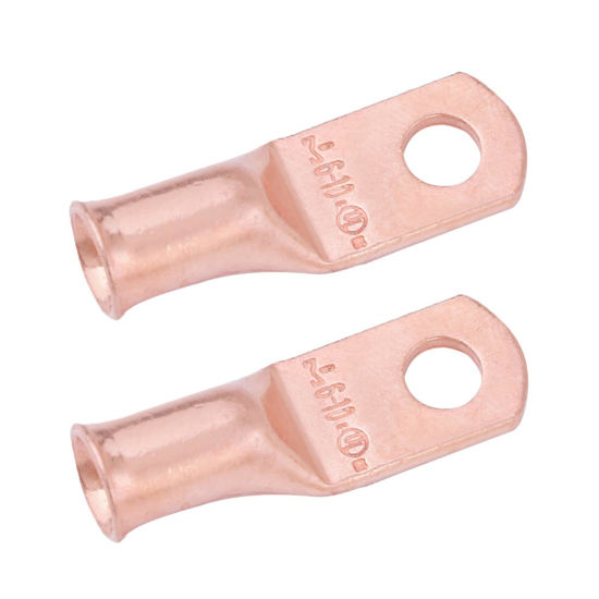 GetUSCart- SELTERM 2pcs 6 AWG #10 Stud Copper Wire Lugs, Battery Lugs, Ring Terminals, Battery ...