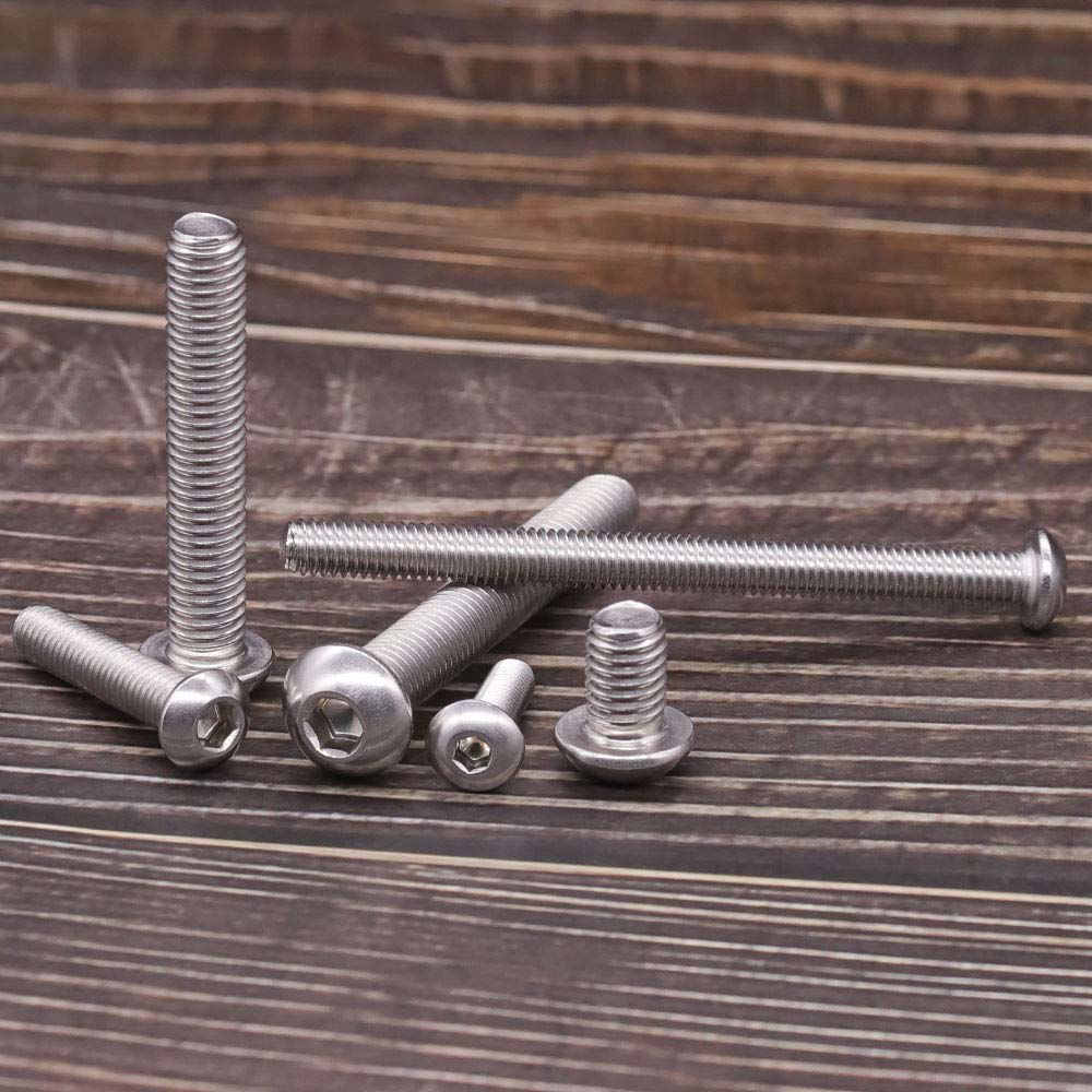 GetUSCart- 1/4-20 x 1-7/8" Button Head Socket Cap Bolts Screws, 304 ...