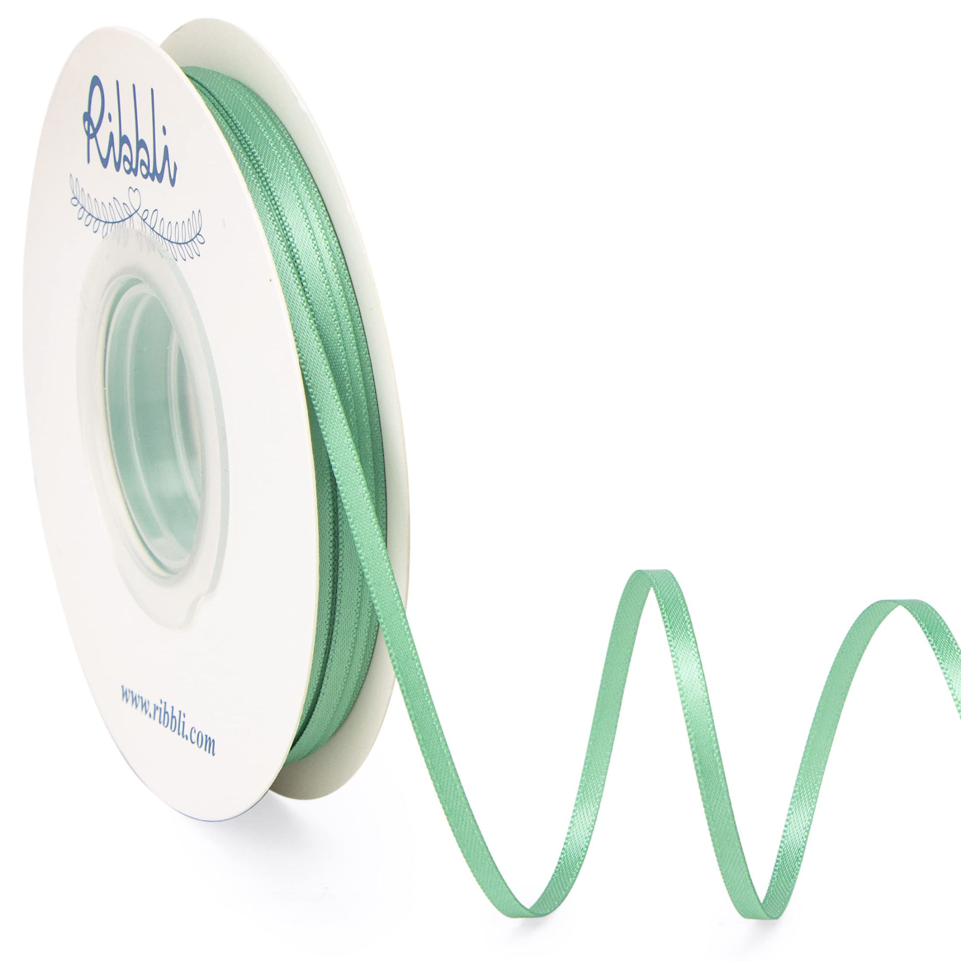 GetUSCart- Ribbli Sage Green Satin Ribbon,Double Faced Satin 1/8 inch x ...