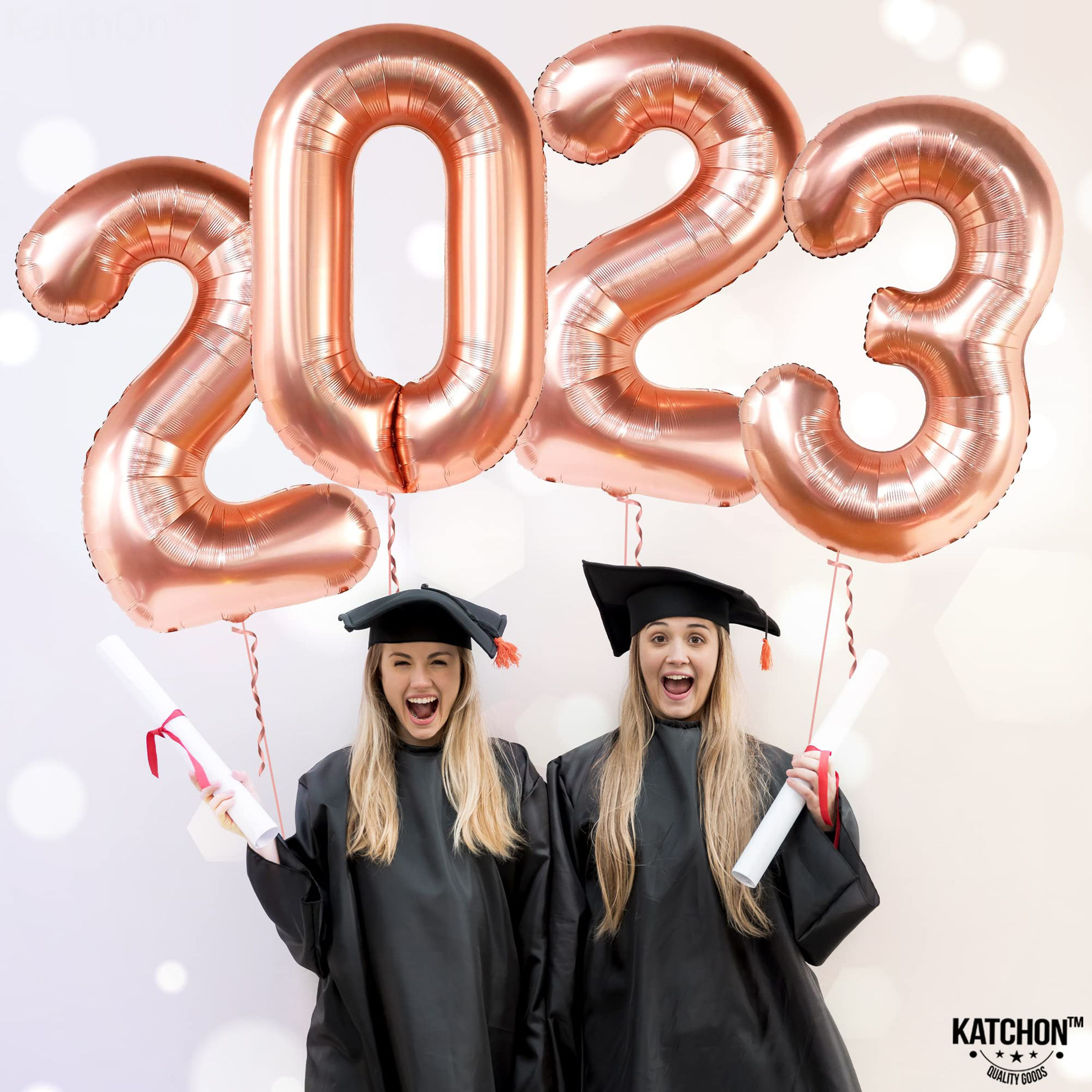 GetUSCart- KatchOn, Giant 2023 Rose Gold Balloons - 40 Inch | 2023 Balloons Rose Gold | Rose ...