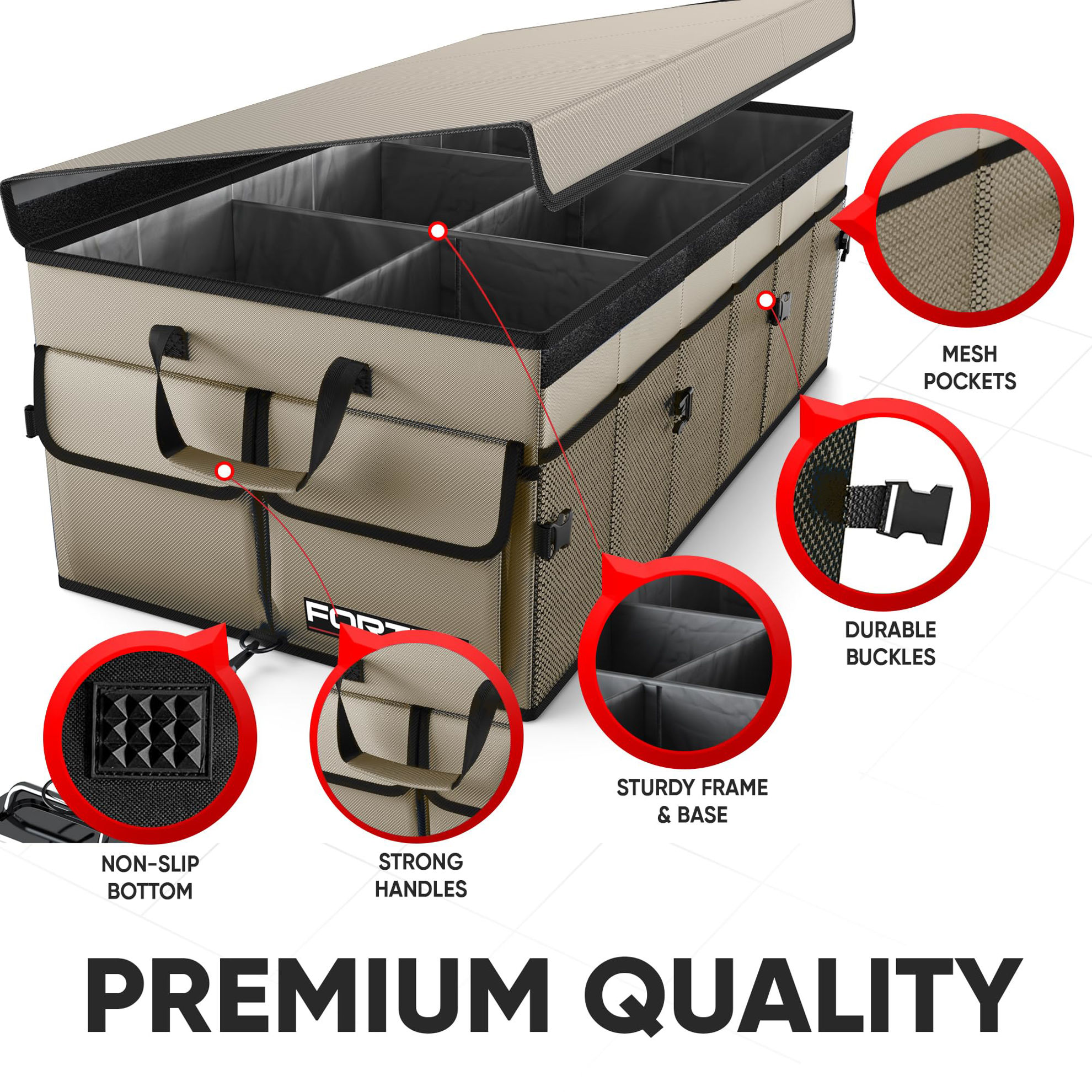 GetUSCart- FORTEM Car Trunk Organizer, Car Storage Organizer ...