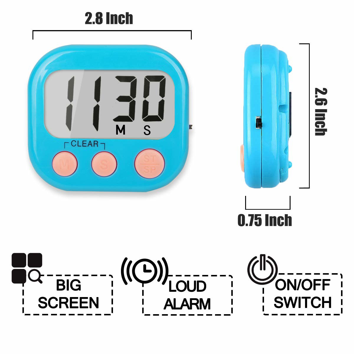 GetUSCart- Classroom Timers for Teachers Kids Large Magnetic Digital ...
