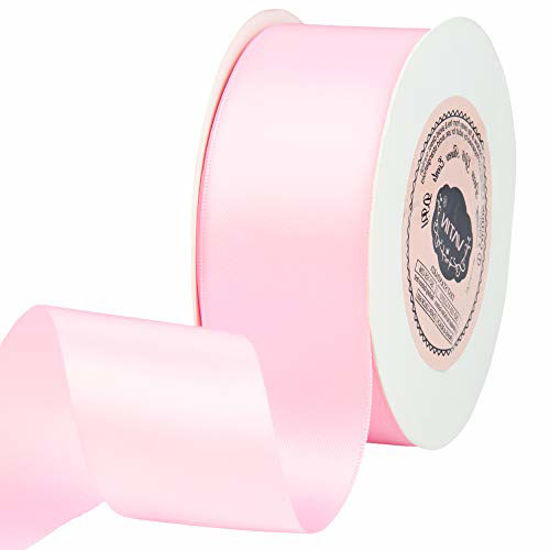 GetUSCart- VATIN 1-1/2" Wide Double Faced Polyester Pearl Pink Satin ...