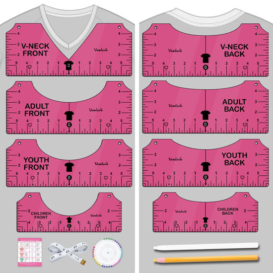 GetUSCart- Tshirt Ruler Guide for Vinyl Alignment: T Shirt Rulers to ...