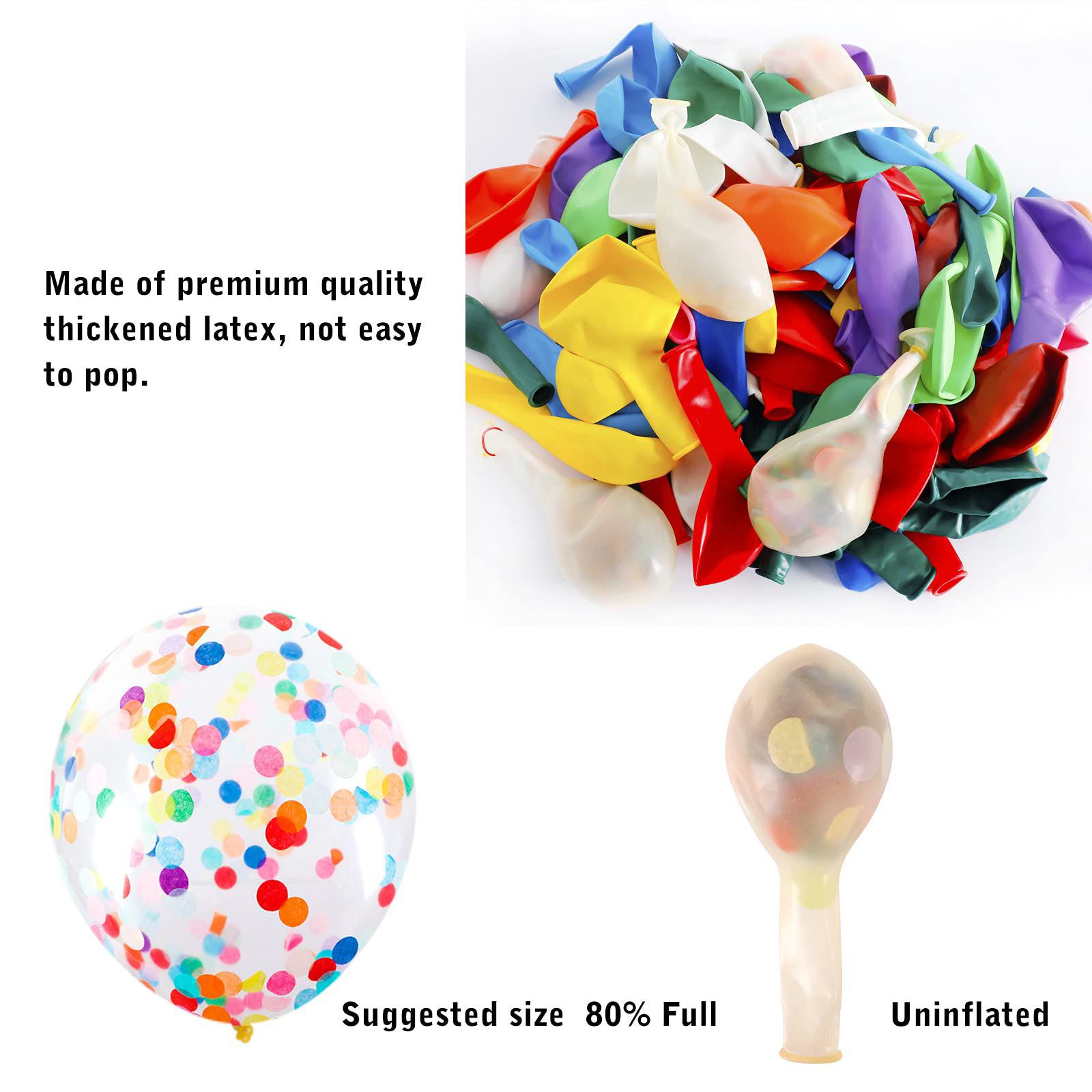 GetUSCart- RUBFAC Rainbow Balloons Garland Arch Kit, 129pcs 12 Assorted ...