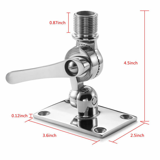 GetUSCart- ZOMCHAIN Marine VHF Antenna Mounts, Ratchet Mount, 316 ...