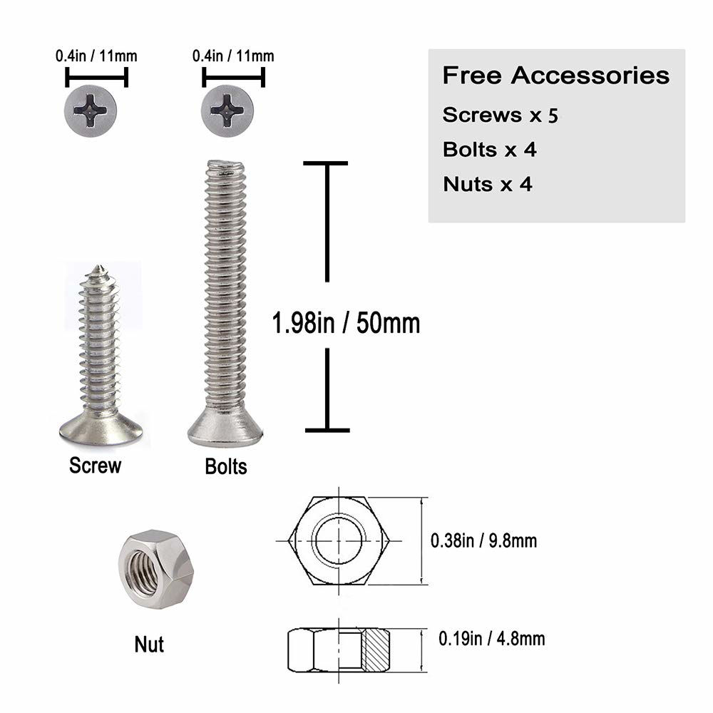 GetUSCart- ZOMCHAIN Marine VHF Antenna Mounts, Ratchet Mount, 316 ...