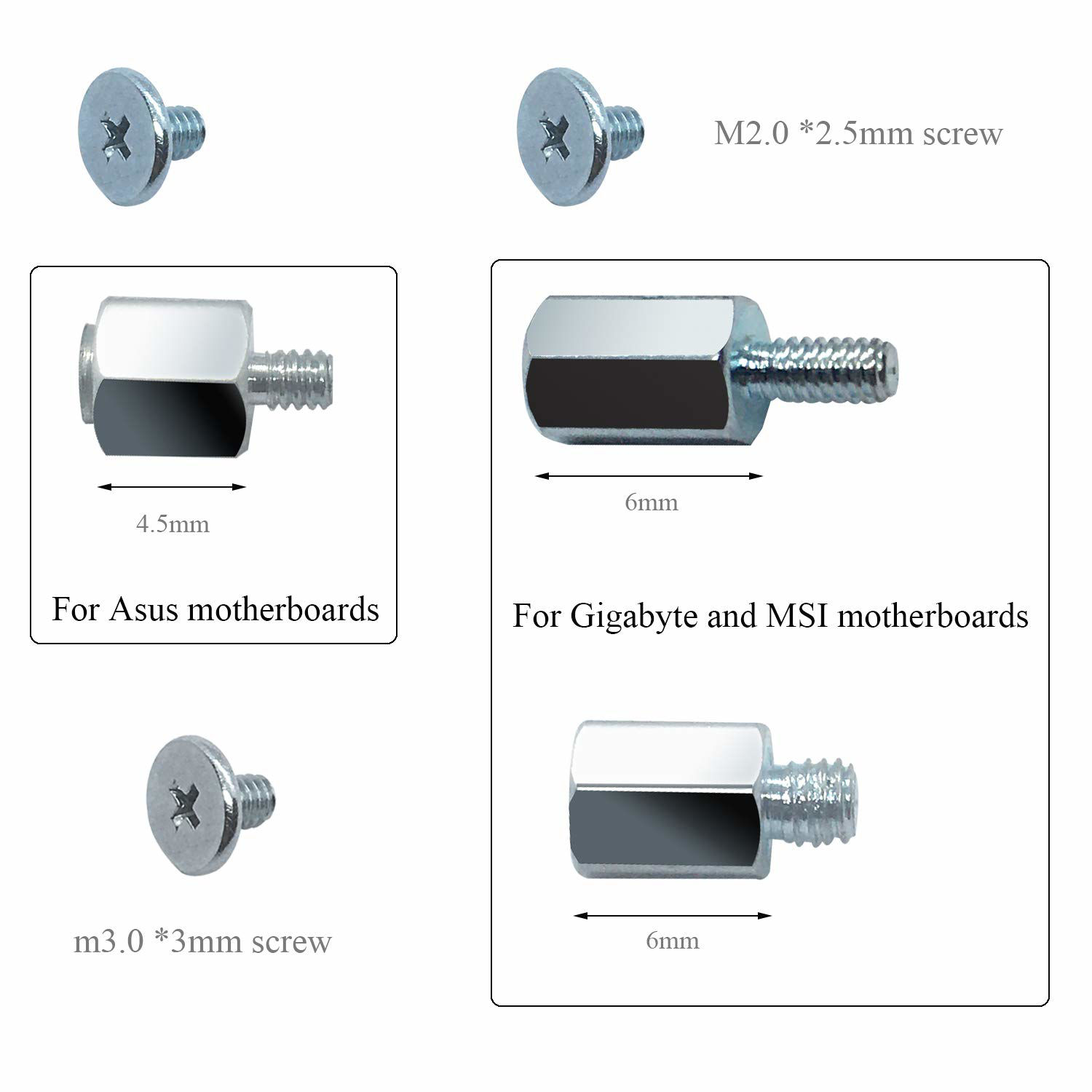GetUSCart- m.2 ssd Screws, Suitable for Asus & Gigabyte & MSI ...