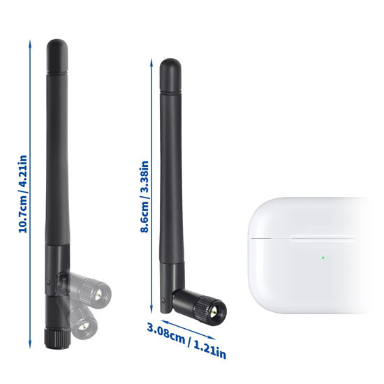 GetUSCart- Bingfu Dual Band WiFi Antenna 3dBi SMA Male Antenna(2-Pack ...
