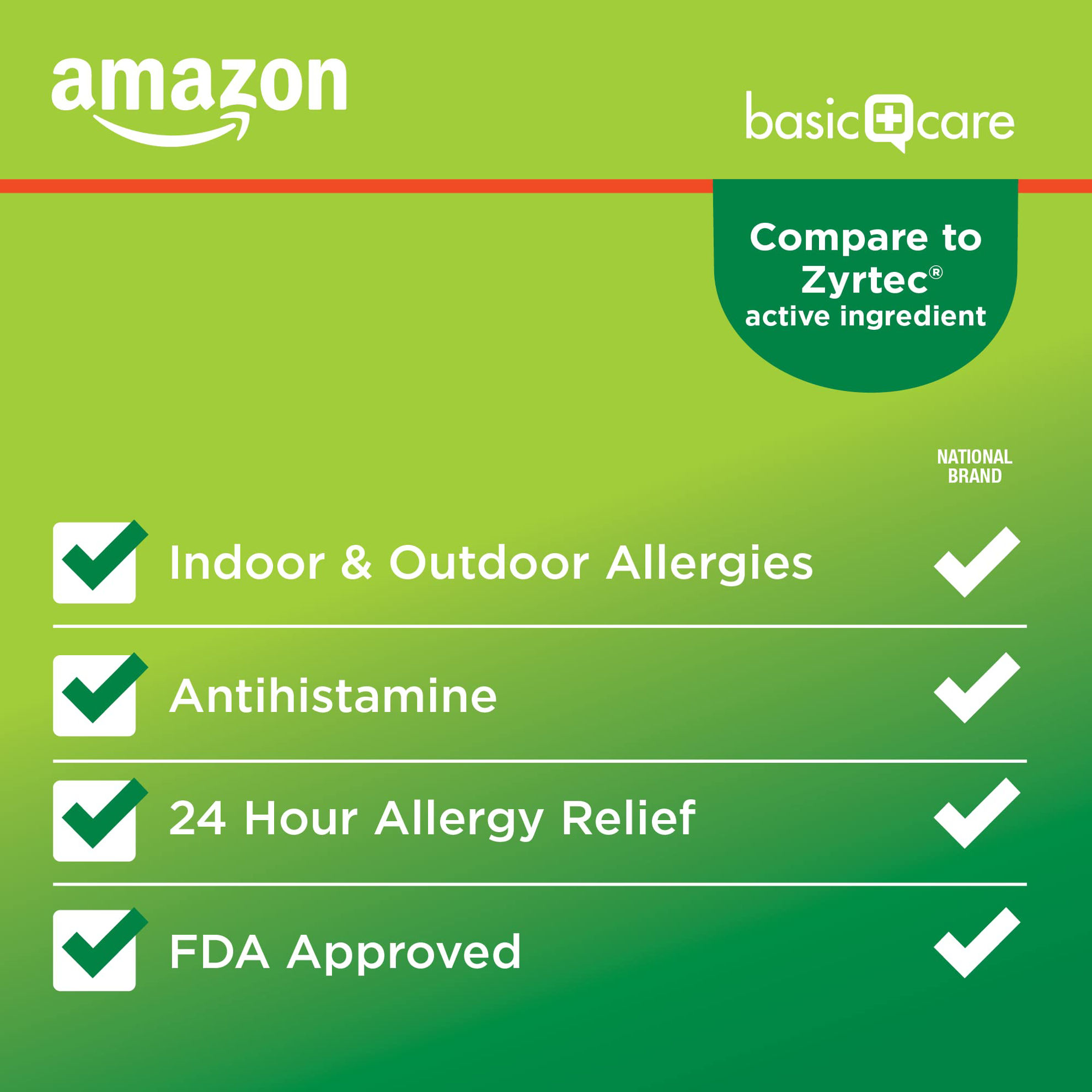 GetUSCart- Amazon Basic Care All Day Allergy, Cetirizine Hydrochloride ...