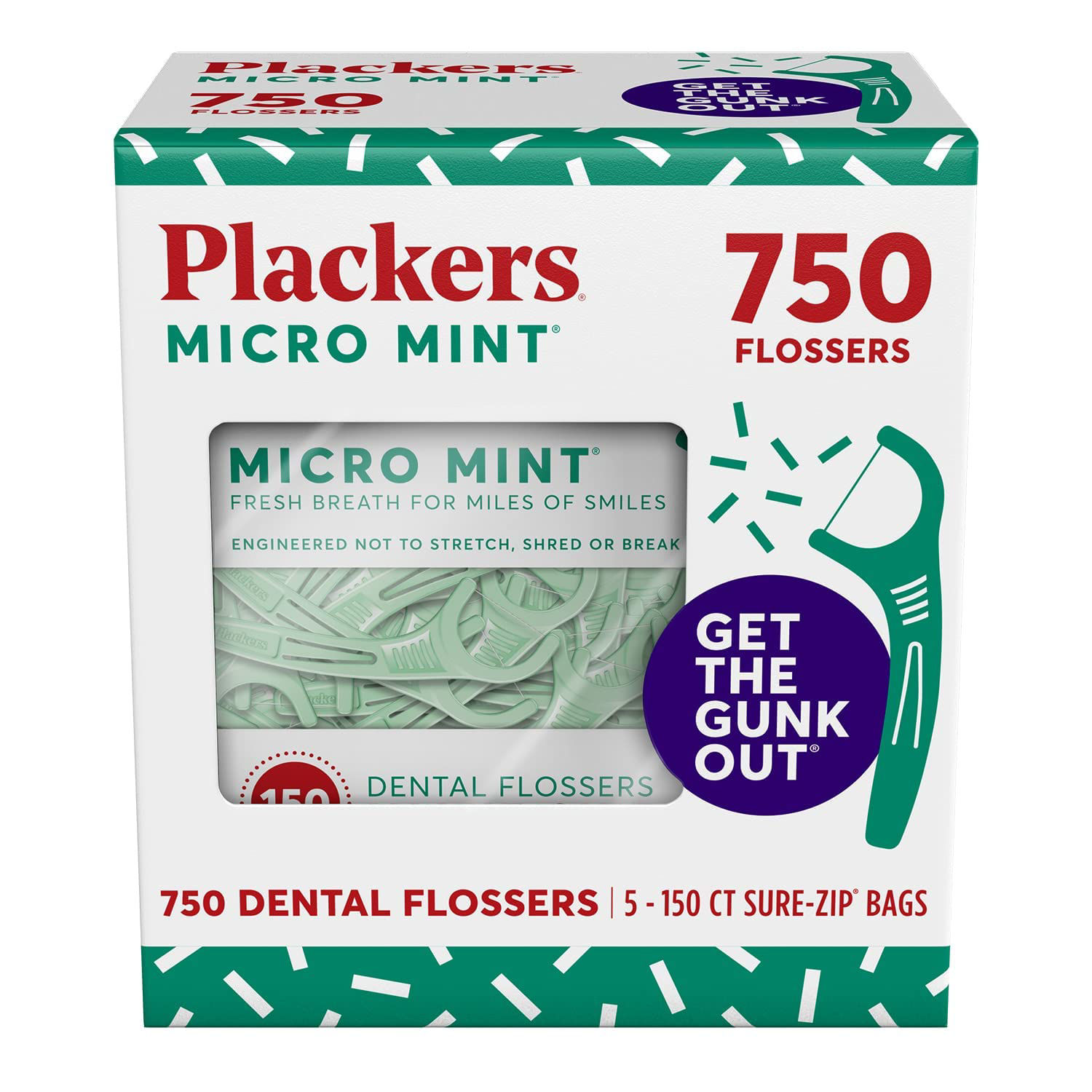GetUSCart- Plackers Micro Mint Dental Flossers, Fold-Out Toothpick, Super Tuffloss, Easy Storage ...