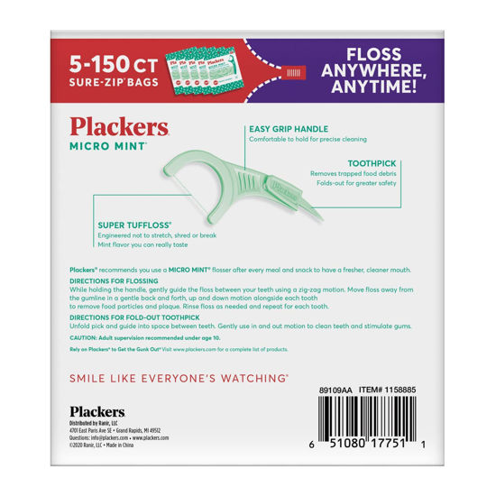 GetUSCart- Plackers Micro Mint Dental Flossers, Fold-Out Toothpick ...