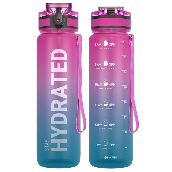 GetUSCart- Sahara Sailor Water Bottles, 32oz Motivational Sports Water ...