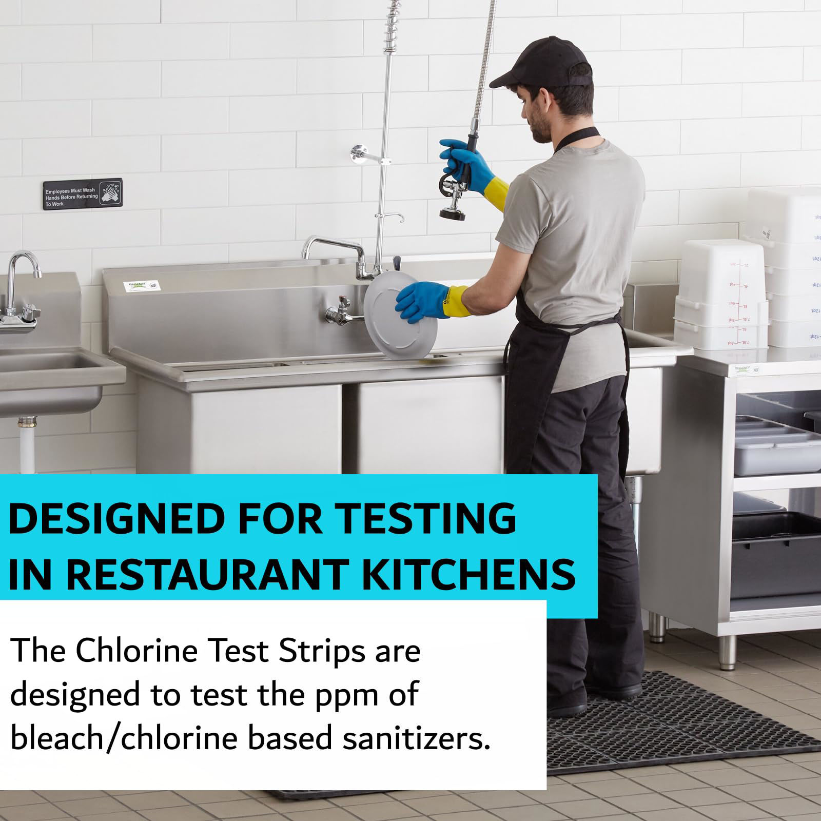 GetUSCart- FryOilSaver Chlorine Test Strips for Restaurants, Precision ...