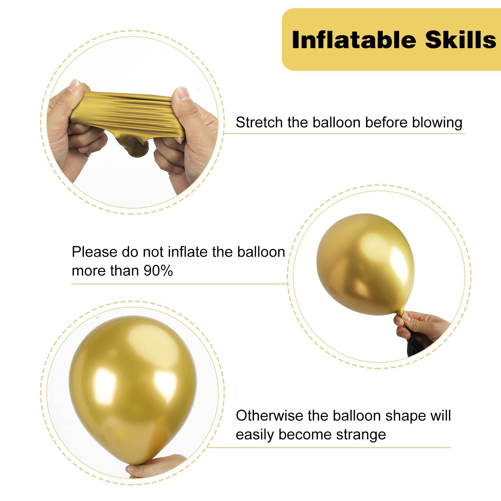 GetUSCart- RUBFAC 129pcs Metallic Gold Balloons Latex Balloons ...