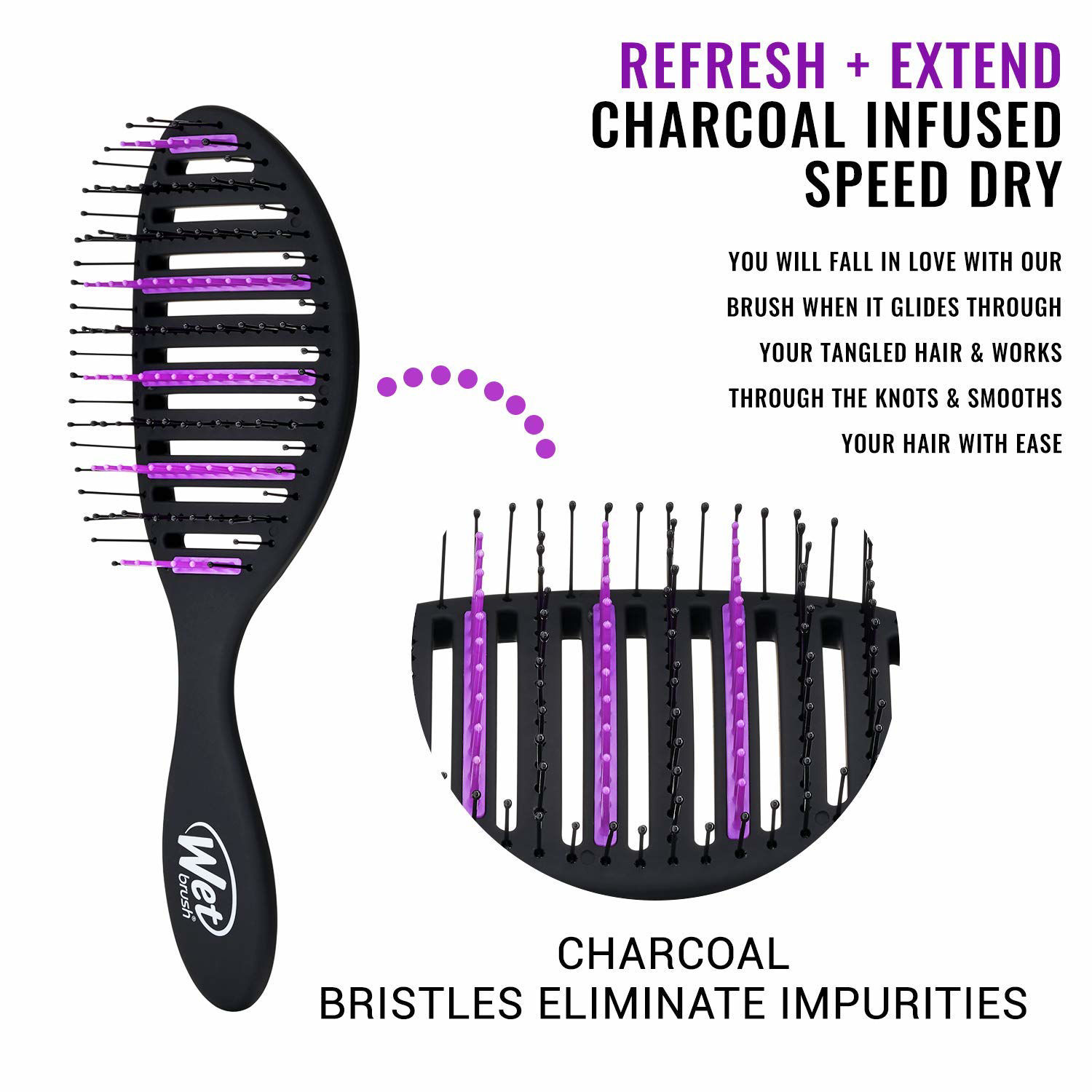 GetUSCart- Wet Brush, Refresh and Extend Speed Dry Hair Black ...