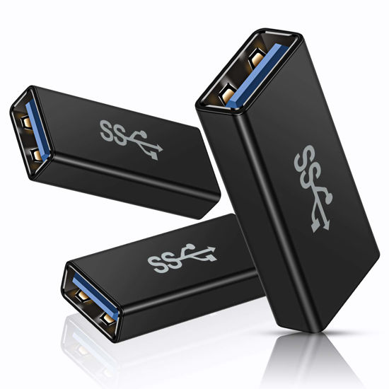 GetUSCart- Basesailor USB Female to Female Adapter (3-Pack), USB 3.0 ...